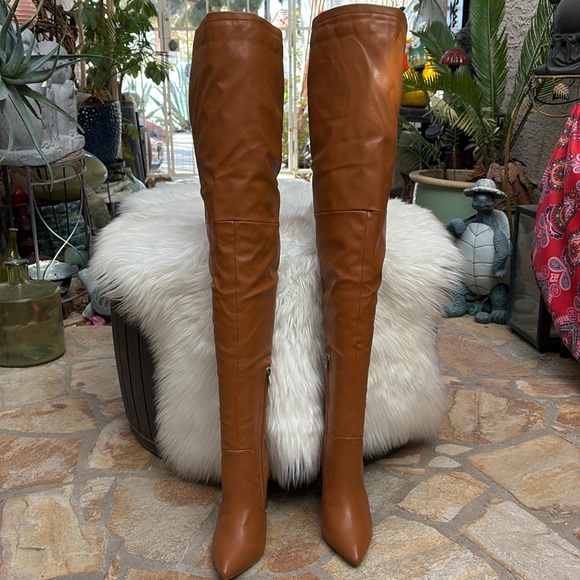 Shoes | Tan Thigh High Boots | Poshmark